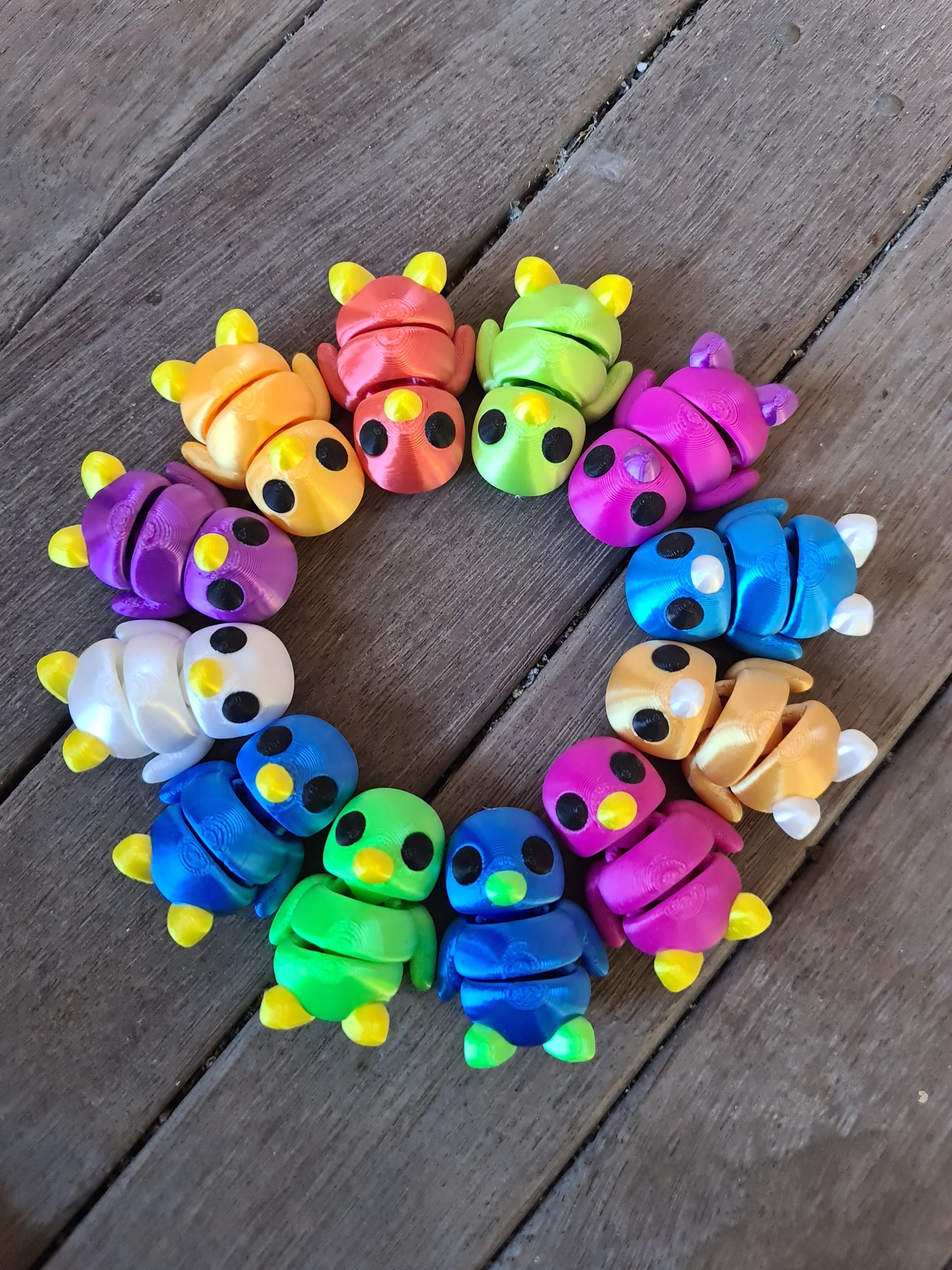 3D Printed Rainbow Penguins - Mini, Pocket, Baby, Medium, and Giant Si – Gippy Penguins