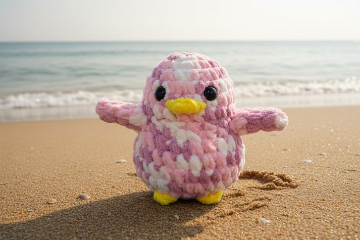 Handmade Penguin Plushie PINK GRADIENT – Gippy Penguins