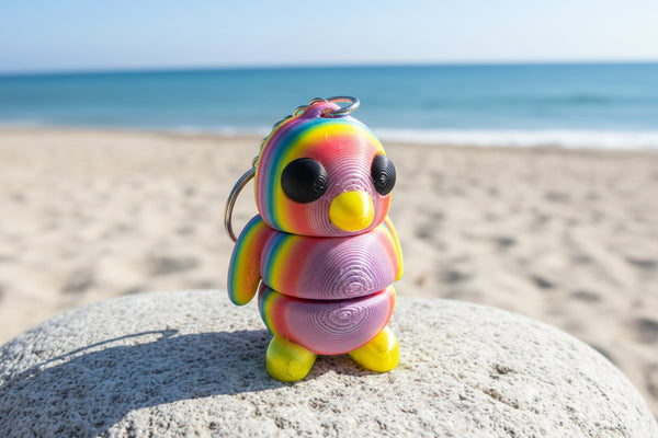 3D Fidget Penguin Keychains RAINBOW – Gippy Penguins
